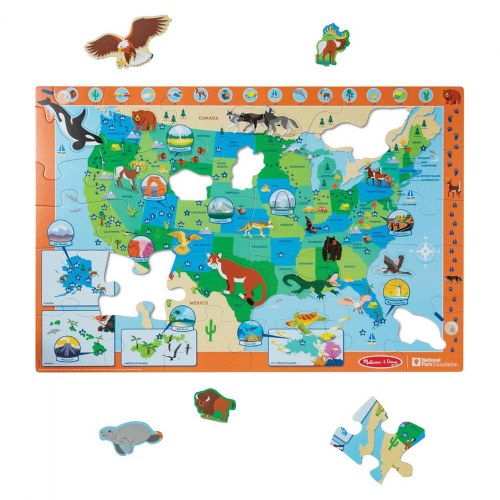 National Parks U.S.A. Map Floor Puzzle - 45 Pieces