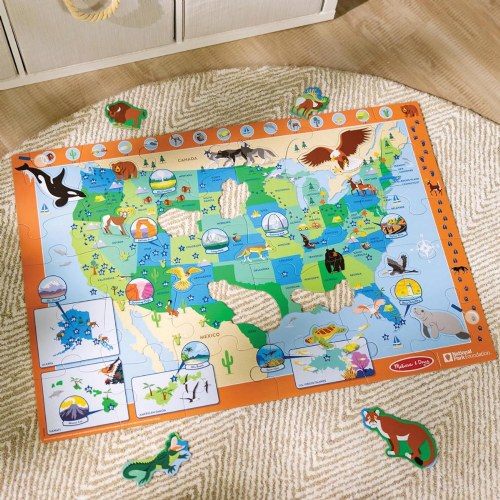 National Parks U.S.A. Map Floor Puzzle - 45 Pieces