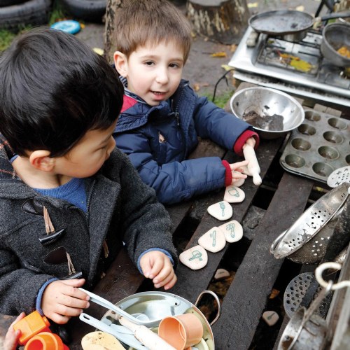 Sensory Mud Kitchen Play Stones and Activity Cards