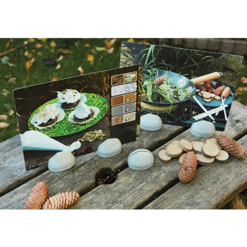 Sensory Mud Kitchen Play Stones and Activity Cards