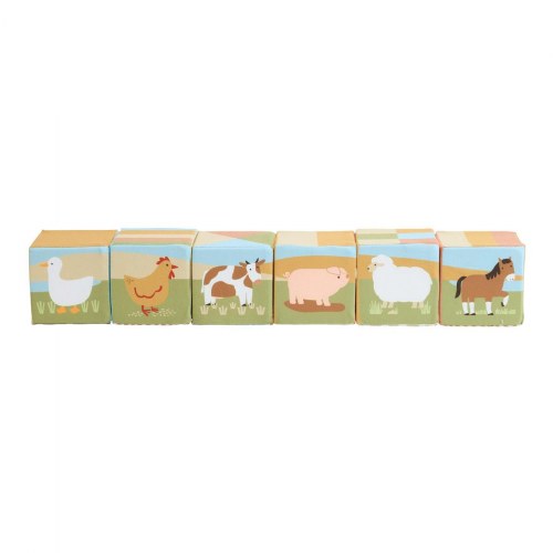 Farm Animal Soft Blocks - 6 Pieces