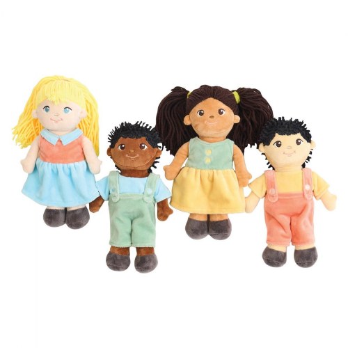 Multicultural Soft Dolls - Set of 4