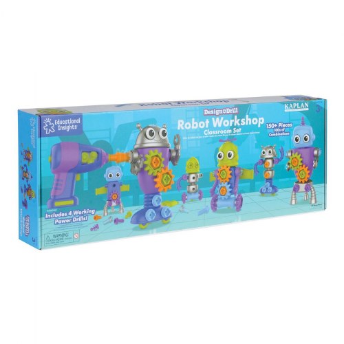 Design and Drill Robot Workshop XL - Build 6 Robots - 150 Pieces