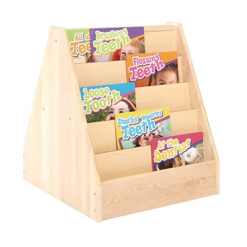 Maple 5-Shelf 2-Sided Book Display
