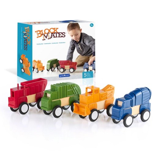 Block Mates Construction Vehicles Themed Exploration Set