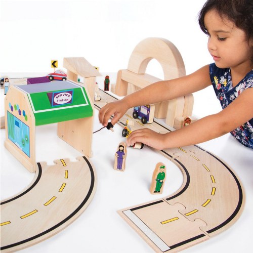 Wooden Community Buildings for Block Play