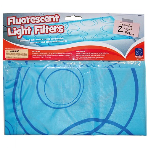 Patterned Fluorescent Light Filters - Blue