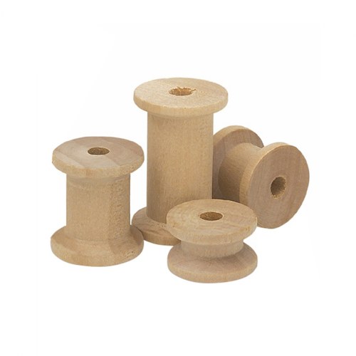 Wooden Craft Spools - 144 Pieces