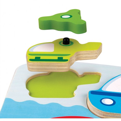 Chunky Dynamic Vehicle Puzzle With Spinning Pieces