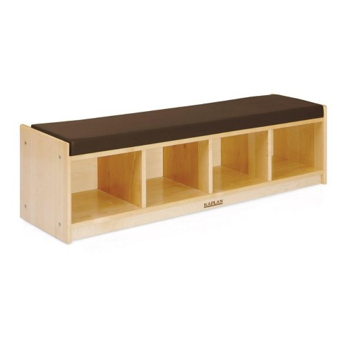 Premium Solid Maple 4-Section Bench Cubby