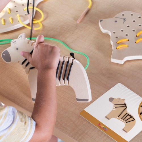 Safari Wooden Lacing Animals - Set of 5