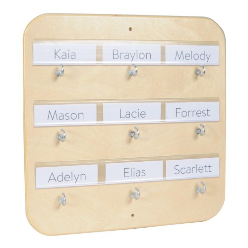 Wooden 9 Hook Pacifier Holder