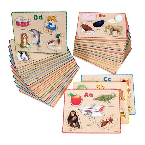 ABC Puzzle Set with Wire Rack - 26 Total Puzzles