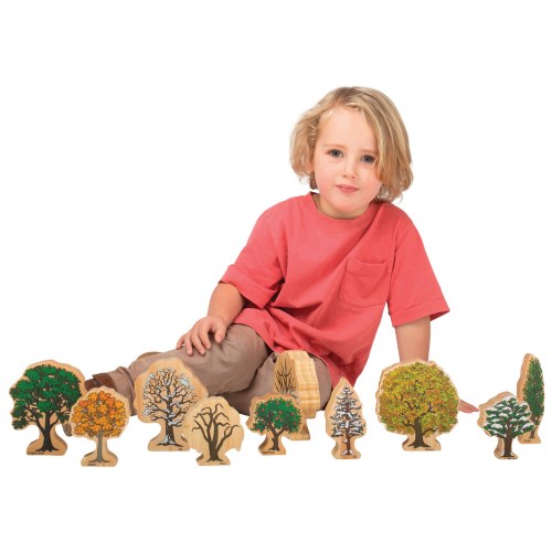 Trees of All Seasons Wooden Blocks