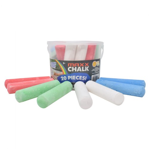 Maxx Chalk Play Bucket - 20 Jumbo Pieces