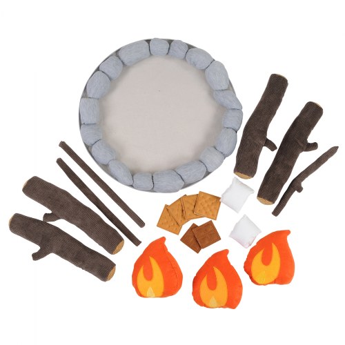 Campout Campfire and S'Mores Soft Toy Camp Set