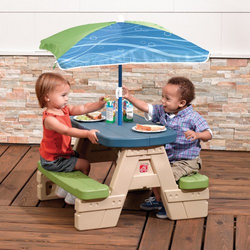 Sit 'N Play Picnic Table with Umbrella