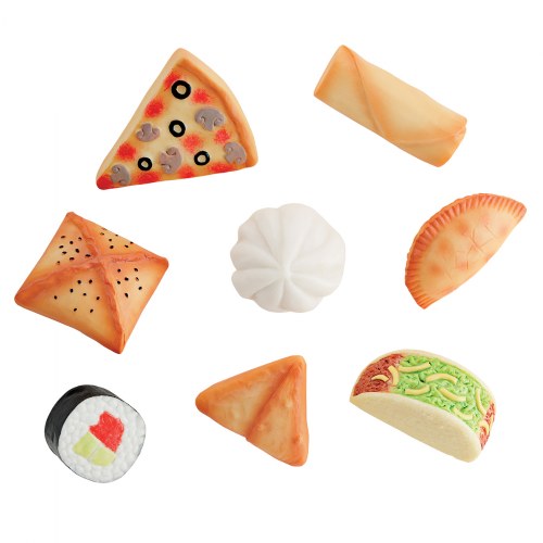 Sensory Play Stones: Foods of The World - 8 Pieces