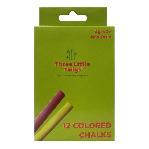 12-Pack Assorted Colored Chalk - Set of 12