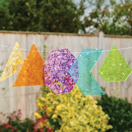 Rainbow Glitter Shapes - 21 Pieces