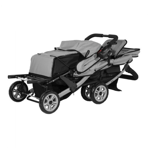 Trio 3 Passenger Stroller - Gray
