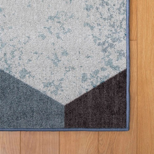 Sense of Place Hex Carpet - Blue - 6' x 9' Rectangle