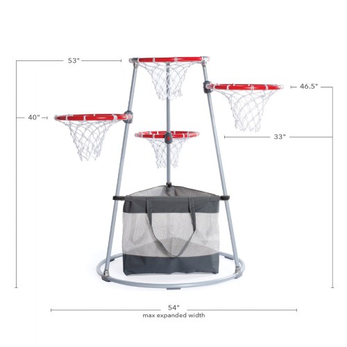4-Hoop Basketball Play Set with Storage Bag