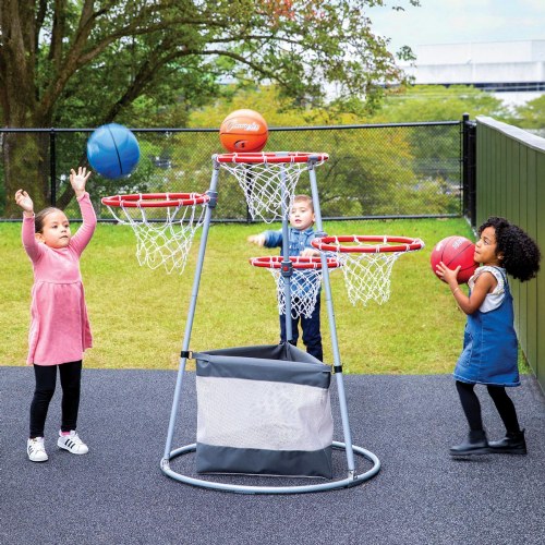 4-Hoop Basketball Play Set with Storage Bag