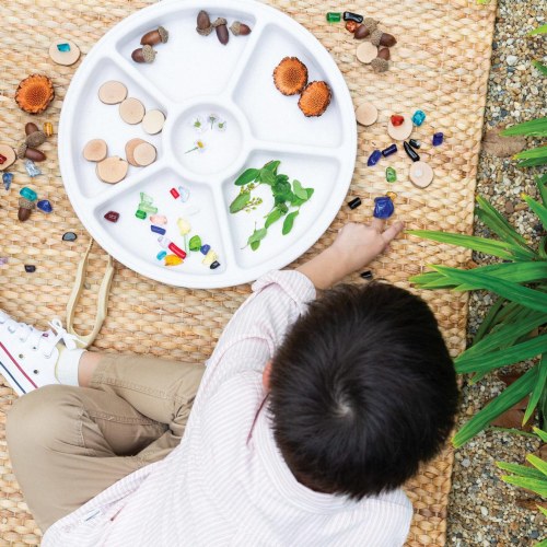 Loose Parts Sorting Trays - Set of 4 - White