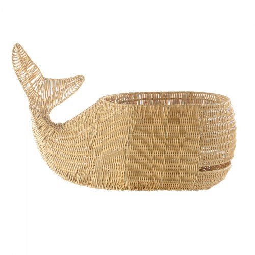 Whale Washable Wicker Floor Basket