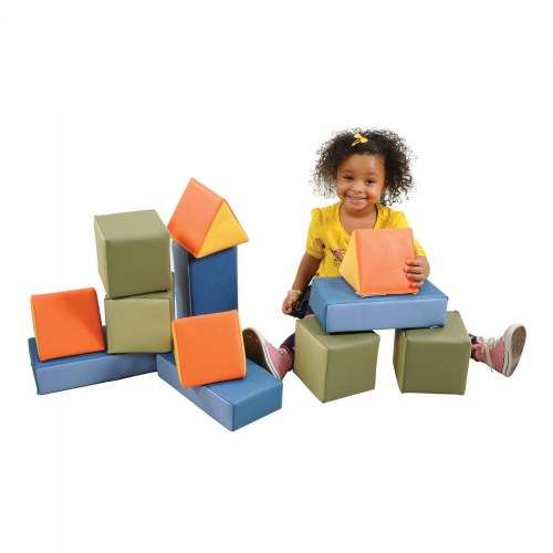 Soft Vinyl Building Blocks - 12 Pieces
