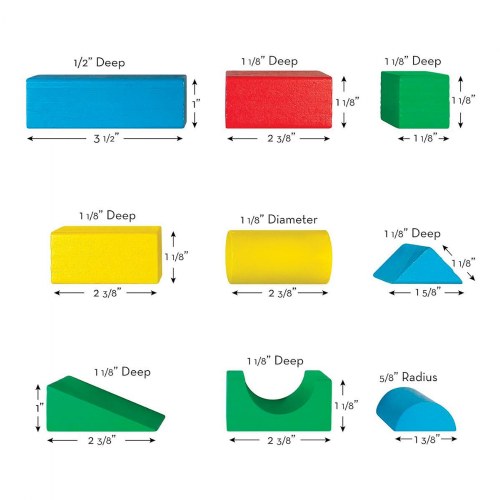 Wooden Color Blocks - 100 Pieces