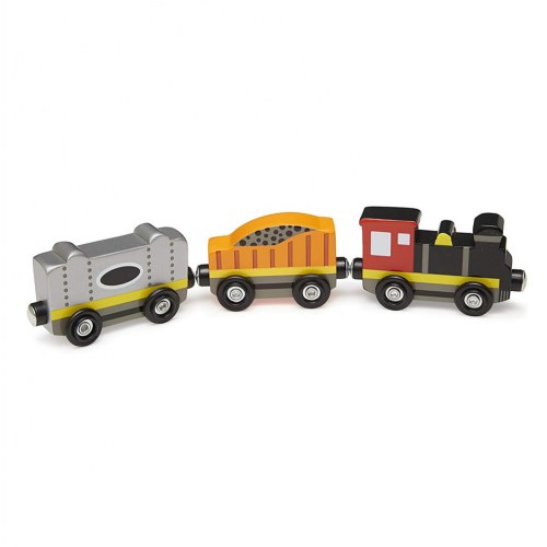 Wooden Magnetic Train Cars - 8 Pieces