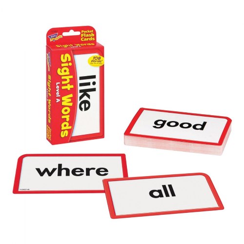 Early Literacy Flash Cards with Words and Pictures - Set of 5