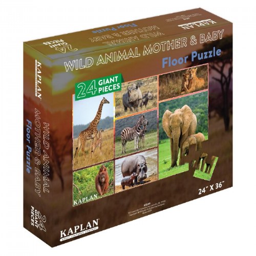 Wild Animal Mother & Baby Floor Puzzle - 24 Pieces