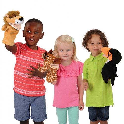 Safari Animal Puppets - Set of 6