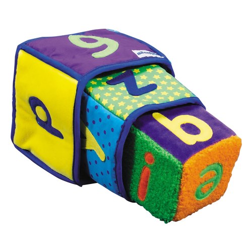 Colorful ABC Nesting Blocks with Texture - Set of 3