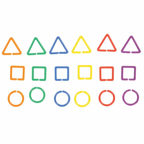 Colorful Multi-Shape Links with Jar - 500 Pieces