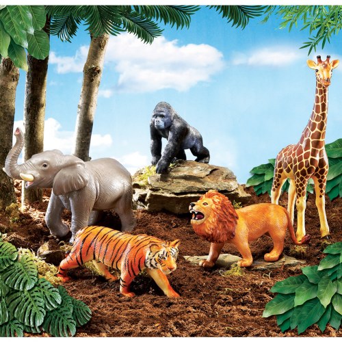 Jumbo Jungle Animals - 5 Pieces