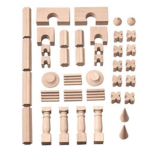 Wooden Architectural Unit Blocks - 40 Pieces