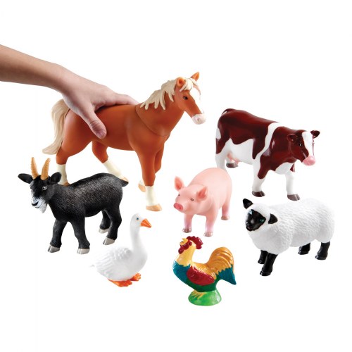 Jumbo Animals Set of 18 - Farm, Jungle, & Pets