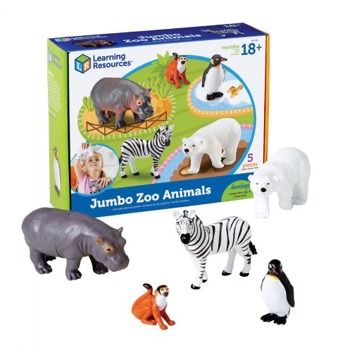 Jumbo Zoo Animals - Set of 5