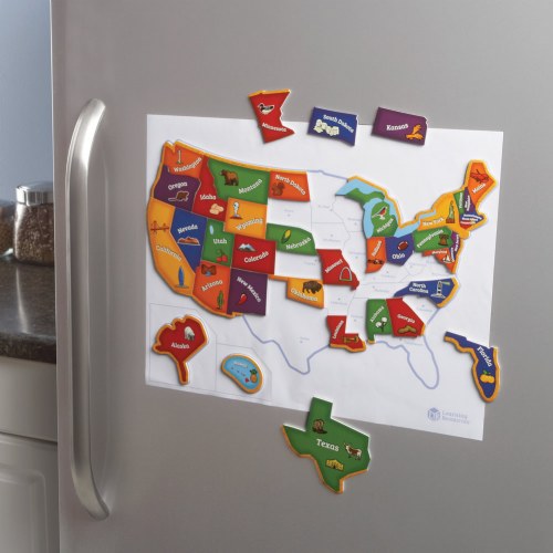 Magnetic USA Map Puzzle