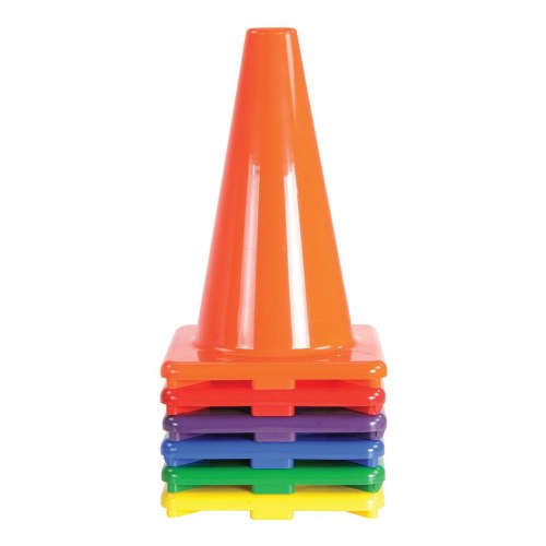 12" Outdoor Durable Rainbow Cone - Set of 6