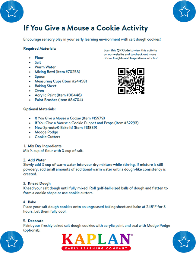 If You Give a Mouse a Cookie Activity | Kaplan Early Learning Company